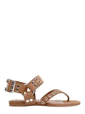 Alaïa Flat Sandals With Buckle Detail - Brown