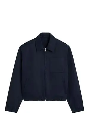 Ami Ami Paris Ami De Coeur Zip Up Jacket Navy Blue