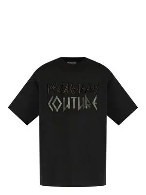 Versace Logo Graphic T-shirt - Black