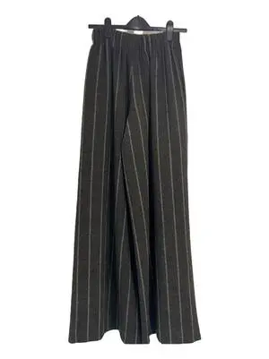 UMA WANG Elastic Waist Striped Casual Pants - Black