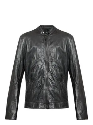 Dolce & Gabbana Zipped Leather Jacket - Black