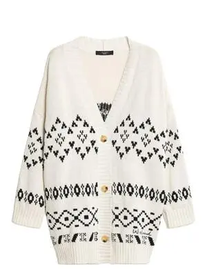 MAX MARA Weekend Max Mara Acacia Oversized Jacquard Knit Cardigan