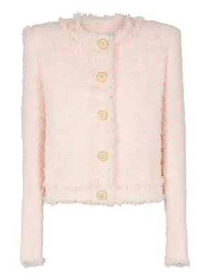 Balmain 5-button Tweed Jacket - Pink
