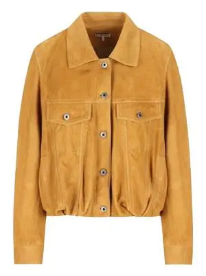 Loewe Balloon Silhouette Buttoned Jacket - Camel