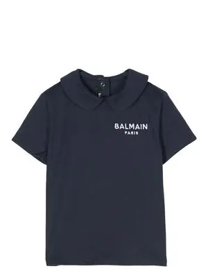 Balmain Cotton Polo Shirt - Black