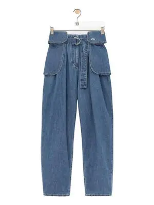 Loewe Loewe Straight-Leg Cargo Jeans Blue