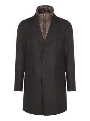 Herno High Collar Coat - Black