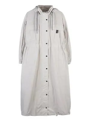 Brunello Cucinelli Long Hooded Jacket - White