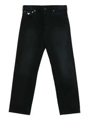 PRADA Prada Logo Plaque Straight-Leg Jeans