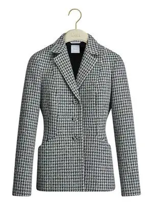 Dior Fitted Jacket With Houndstooth Pattern And Sequins - No