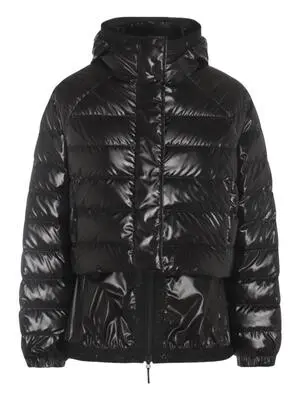 Moncler Hooded Quilted Padded Down Jacket - Black