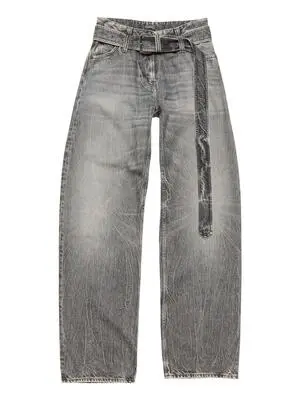 Acne Studios Belted Wide-leg Jeans - Gray