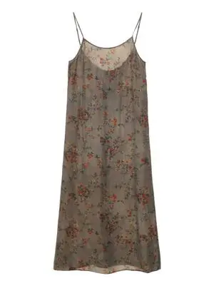 UMA WANG Printed Sling Dress - Greyred