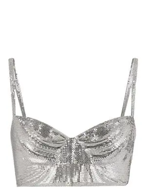 Rabanne Metallic Sling Top - Gray