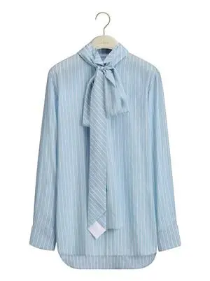 Dior Blouse With Tie-effect Neckline And Embroidered Detailing - No