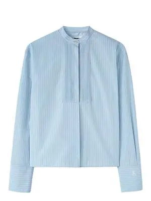 JIL SANDER Striped Buttoned Shirt - Blue