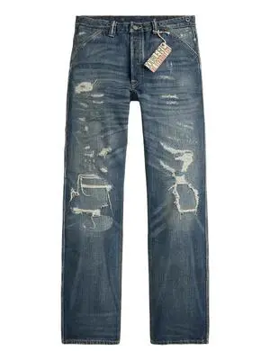 Ralph Lauren Distressed Straight-leg Jeans - Blue