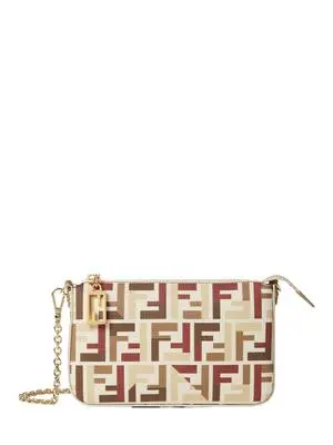 Fendi Fendi Baguette FF Printed Pouch Multicolor
