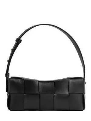 Bottega Veneta Brick Cassette Small Shoulder Bag - Black