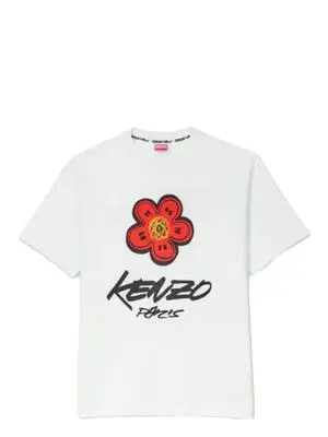 Kenzo Logo Printed Crewneck T-shirt - White