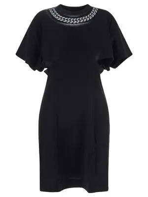Givenchy Chain Print Crewneck Mini Dress - Black
