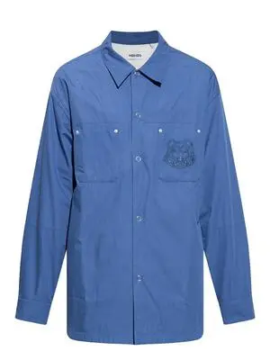 KENZO KENZO CHST EMB LINED JKT SHT BLU