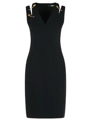 VERSACE Versace Safety Pin Detailed V-Neck Dress