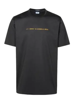 C.P. COMPANY Graphic Badge Crewneck T-shirt - Black