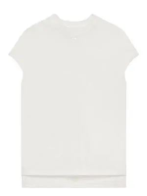 COURREGES Courrèges Embroidered Logo Oversized T-shirt - Classic White