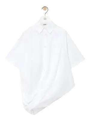 Loewe Asymmetrical Short-sleeved Shirt - White