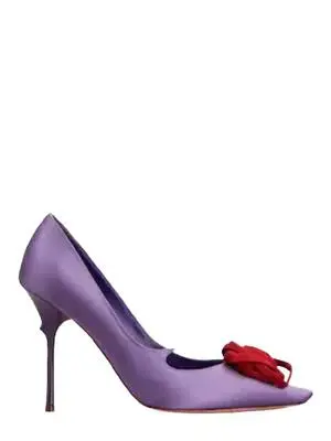 ROGER VIVIER Satin Rose Pumps - Purple, Red