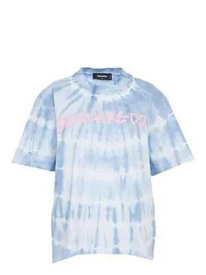 Dsquared2 Tie-dye Crewneck T-shirt - Blue