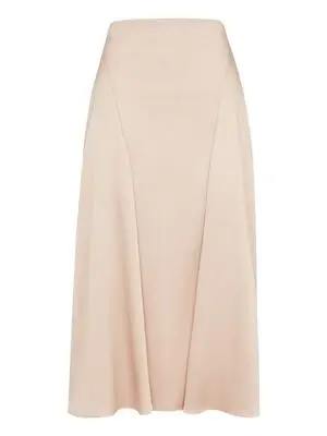 Fendi Fendi Draped Midi Skirt Gold