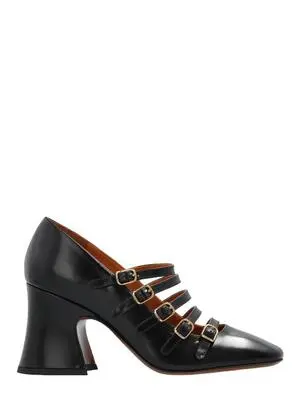 Chloé Janis Buckled High Heel Pumps - Black