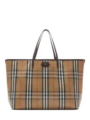 Burberry Burberry Check Printed Tote Bag Sand