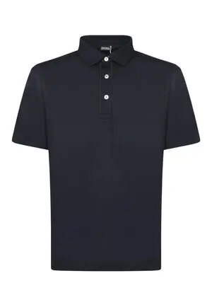 Zegna Short Sleeved Half-button Polo Shirt - Blue