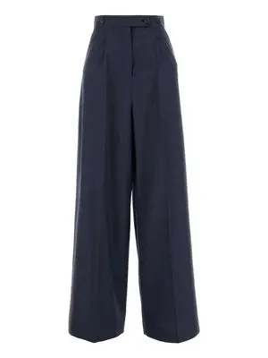 Givenchy Pleated Wide-leg Trousers - Denim Blue