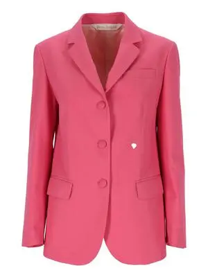 Palm Angels Miami Palm Tree Detailed Blazer - Red
