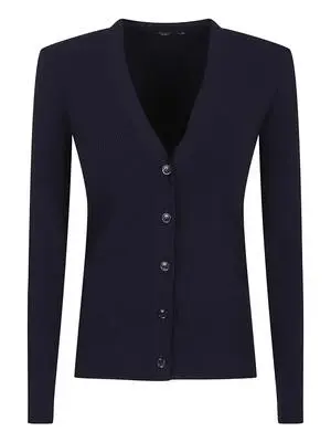 Max Mara V-neck Knitted Cardigan - Black
