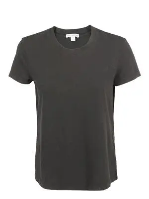 JAMES PERSE James Perse Black Cotton Short Sleeve Crewneck T-Shirt Black