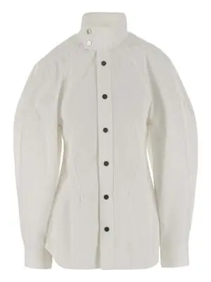 Bottega Veneta Puff Sleeve Button-up Shirt - White