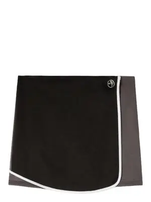 AMBUSH Pleated Mini Track Skirt - Black