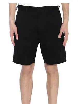 Celine Cargo Shorts In Cotton - Black