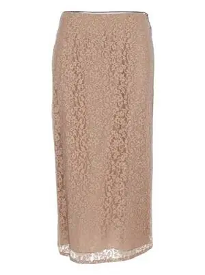 Fendi Lace Midi Skirt - Beige