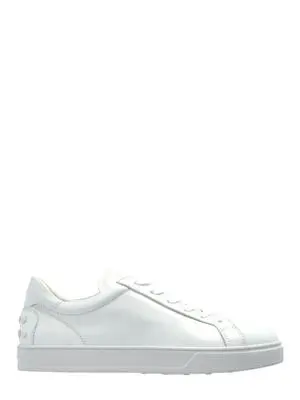 TOD'S Leather Sneakers With Perforated Details - White