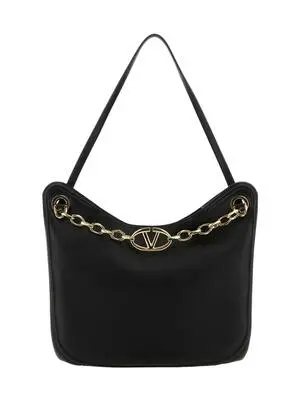 Valentino Garavani Vlogo Signature Chain Shoulder Bag - Black