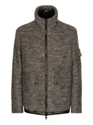 DOLCE & GABBANA Dolce & Gabbana Zip-Up Logo Plaque Coat