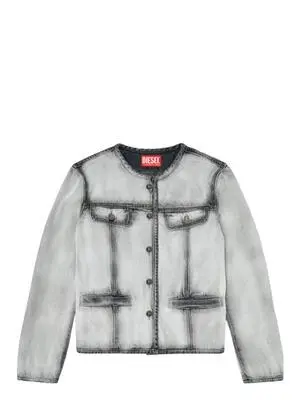 DIESEL® De-grafy-fsi Buttoned Denim Jacket - Grey
