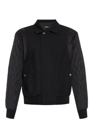 Dsquared2 Quilted-sleeve Bomber Jacket - Black
