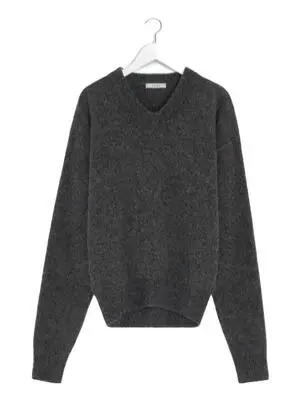 LEMAIRE Boxy V-neck Jumper - Black